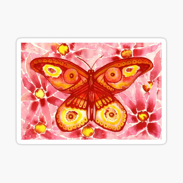 "Rose Butterfly" Sticker for Sale by WaterGardens | Redbubble