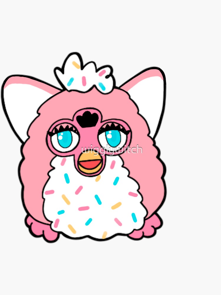 "Furby pink sprinkle furby" Sticker for Sale by wigglywitch | Redbubble