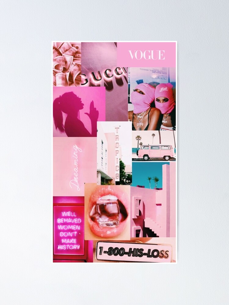 "Pink Collage" Poster by skylarr27 | Redbubble