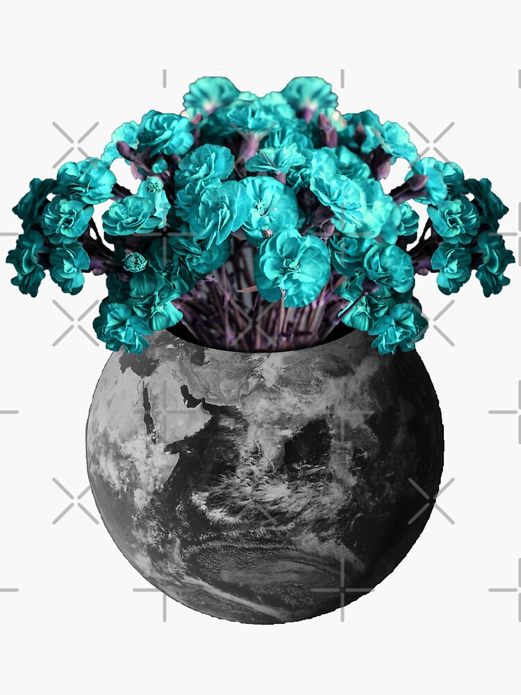 "Plants Make Me Feel Alive aesthetic earth flower blue contrast ...