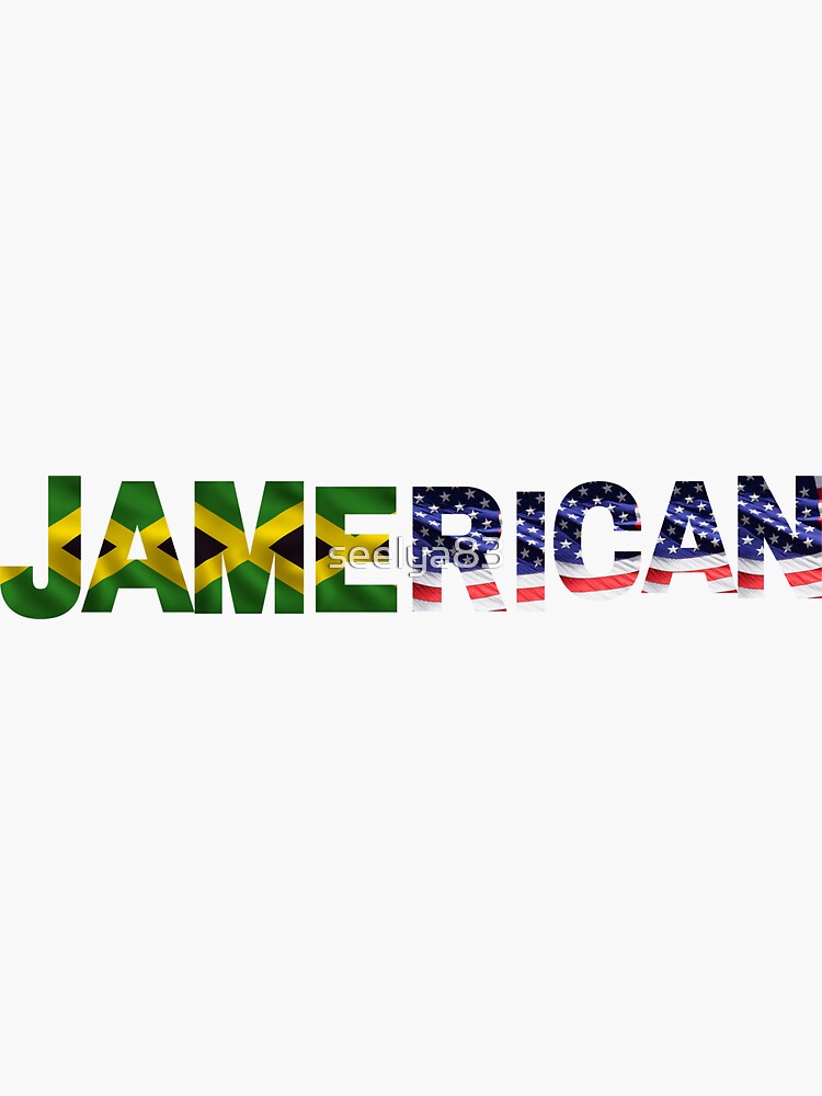 "Jamerican design for half Jamaican and half American" Sticker by ...