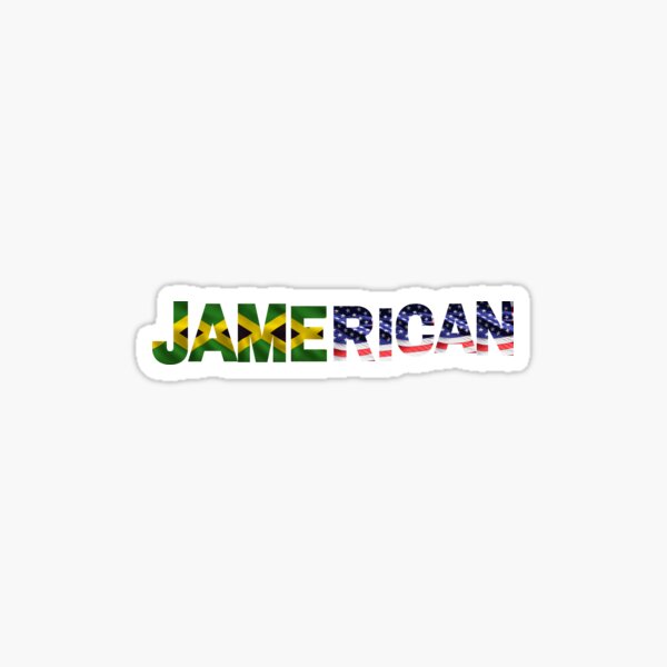 "Jamerican design for half Jamaican and half American" Sticker by ...