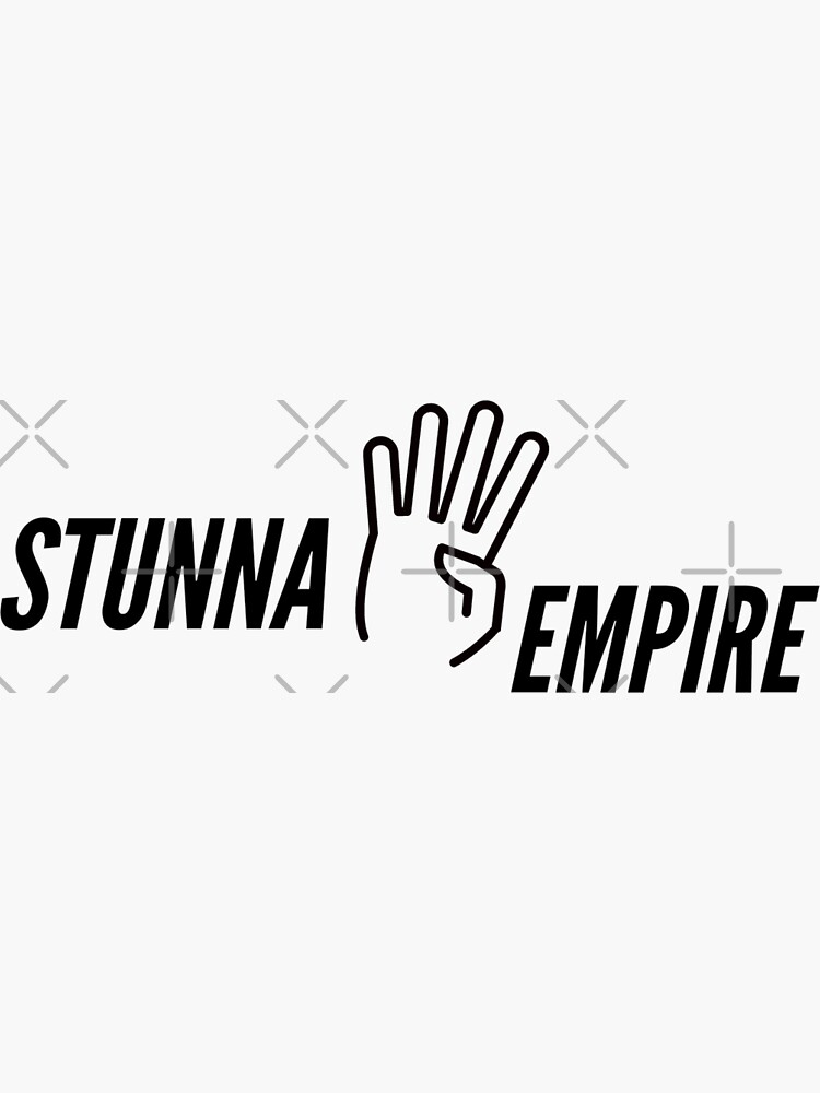 "Stunna empire |four fingers (one hand)" Sticker by RamiTrend | Redbubble