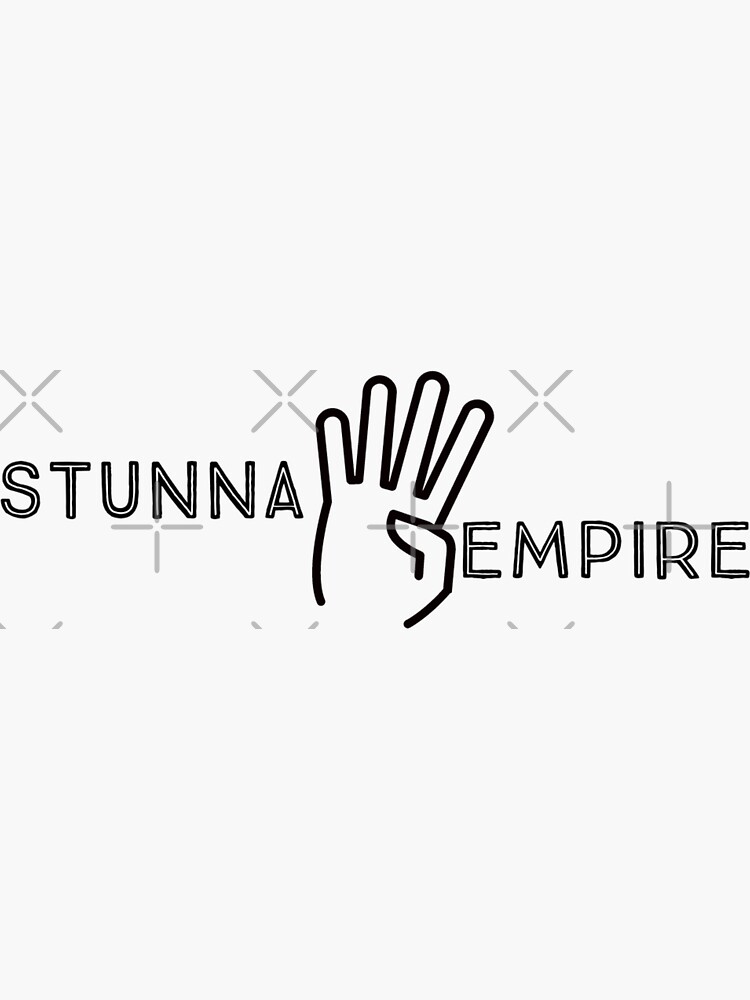 "Stunna empire |four fingers (one hand)" Sticker for Sale by RamiTrend ...