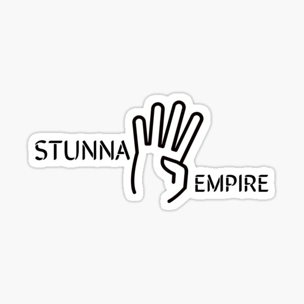 "Stunna empire |four fingers (one hand)" Sticker by RamiTrend | Redbubble