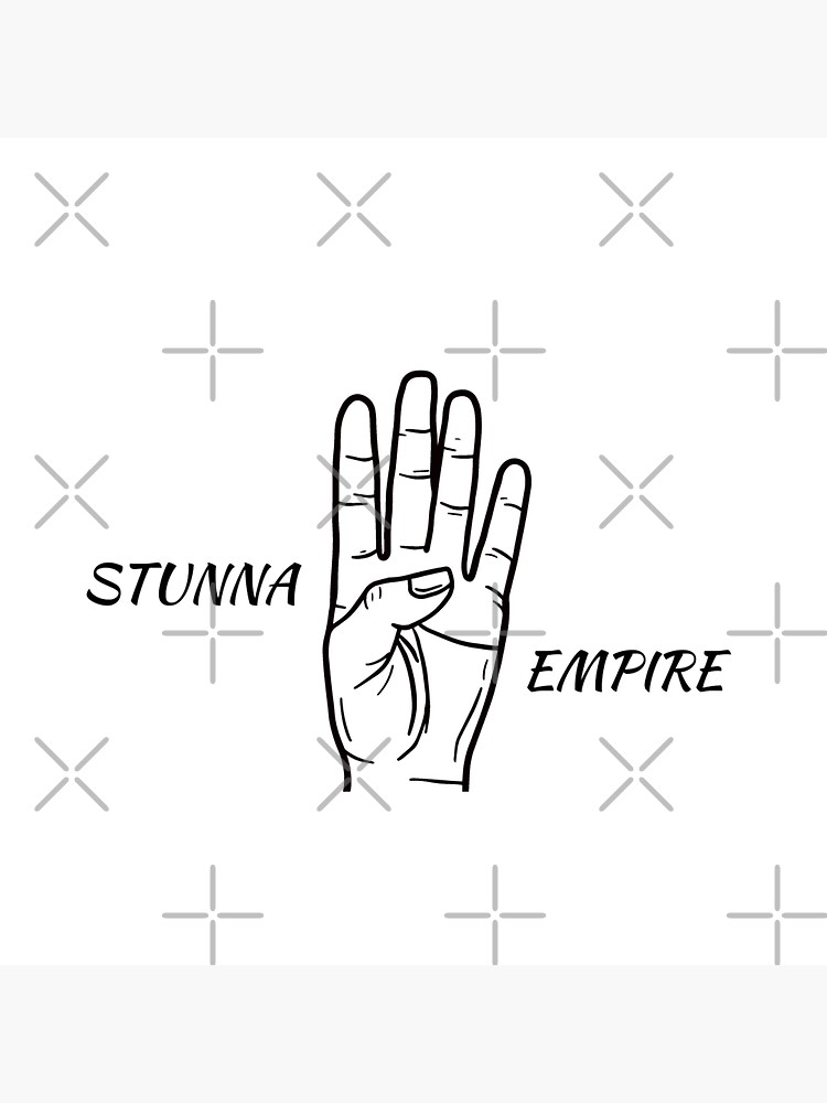 "Stunna empire |four fingers (one hand)" Poster for Sale by RamiTrend ...