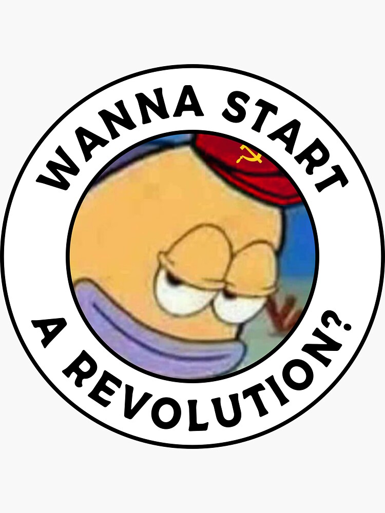 "Revolution? Leftist Meme" Sticker for Sale by SSFootball | Redbubble