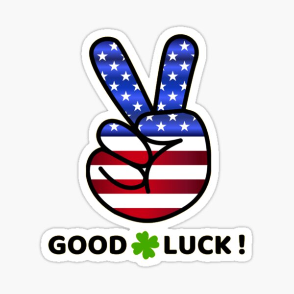"Good Luck USA Flag " Sticker for Sale by HappyLife4U | Redbubble