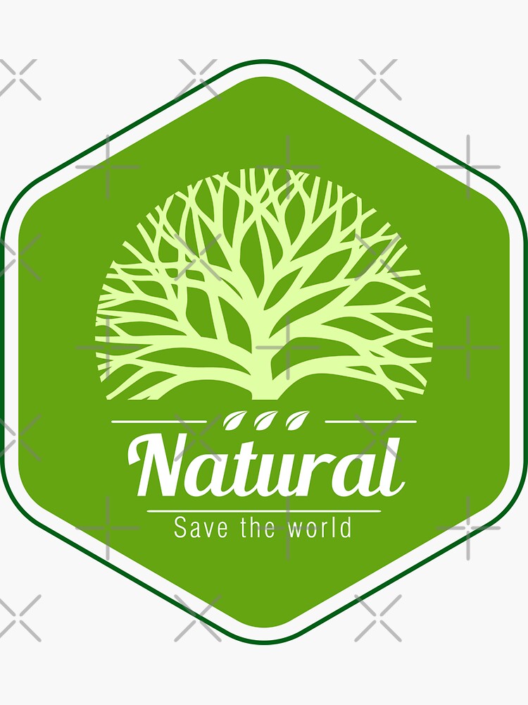 "Nature label" Sticker by 9comeback | Redbubble