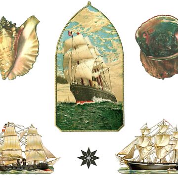 "Sailing Ships Sticker Pack - Vintage Sea Vessels " Sticker for Sale by ...