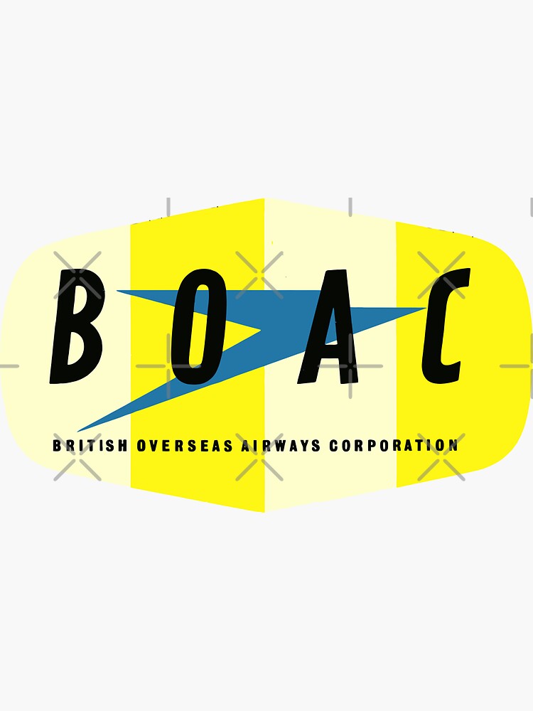 "BOAC Vintage Airline Logo" Sticker for Sale by Speedbirddesign | Redbubble