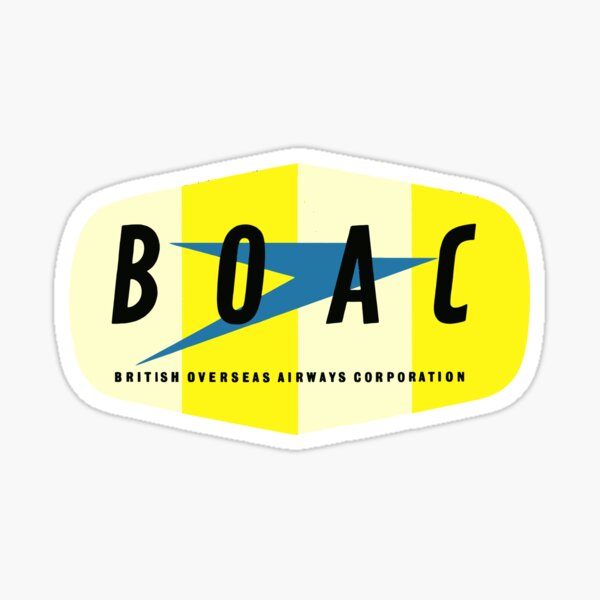 "BOAC Vintage Airline Logo" Sticker for Sale by Speedbirddesign | Redbubble