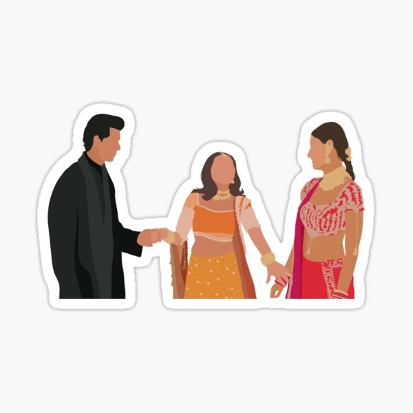 "Mujhse Dosti Karoge trio - Medley " Sticker by BollywoodAI | Redbubble