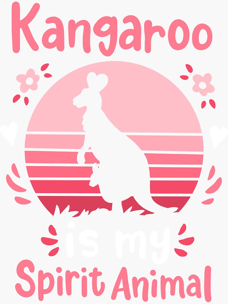 "Kangaroo Australian Spirit Animal Retro" Sticker by CreativeGiftShp ...