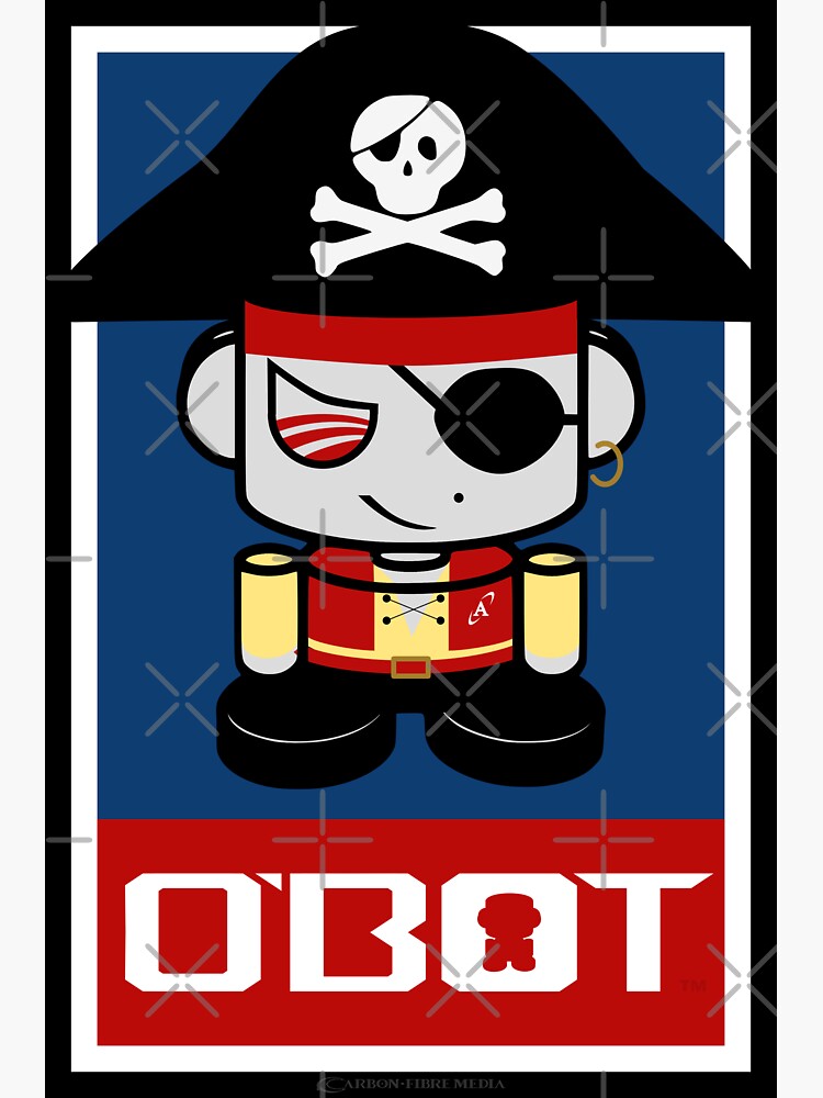 "Pirate O'BOT 2.0" Sticker for Sale by carbonfibreme | Redbubble