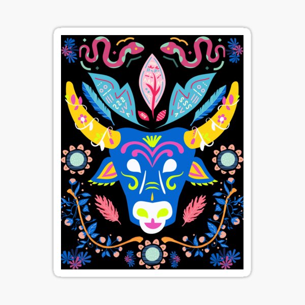 "Bull and snake" Sticker for Sale by Nichan-70 | Redbubble