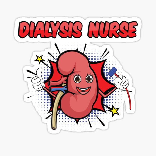 "Comic Kawaii Cute Dialysis Nurse" Sticker for Sale by Midlife50 ...