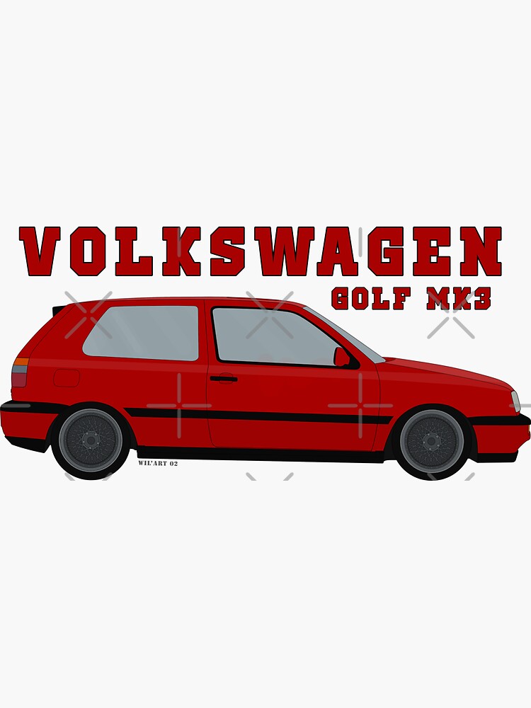 "mk3" Sticker for Sale by WilArt02 | Redbubble