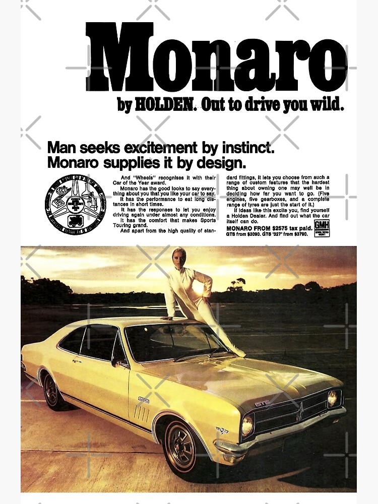 "HOLDEN MONARO - ADVERT" Art Print by ThrowbackM2 | Redbubble