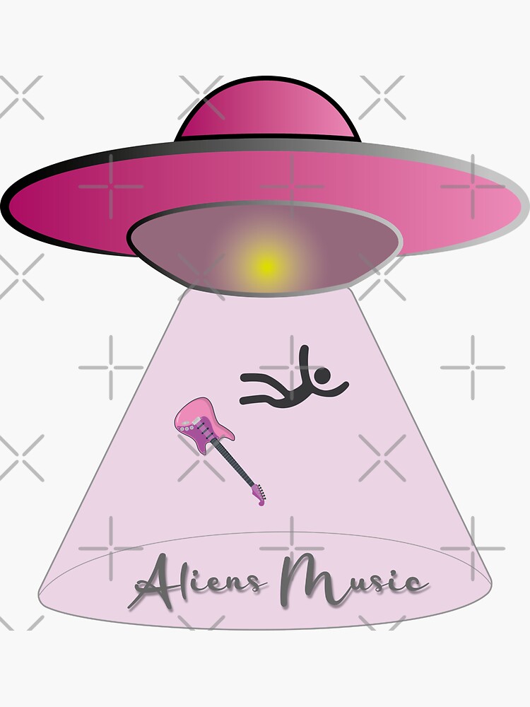 "Aliens Music Stickers" Sticker by Docartdesign | Redbubble