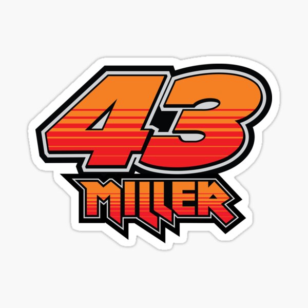 "Jack Miller Number 43" Sticker for Sale by EazyTeezy | Redbubble