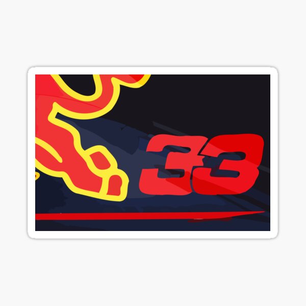 "Max 33" Sticker for Sale by Speedbirddesign | Redbubble