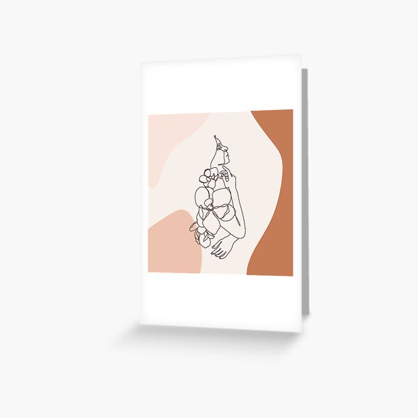 Aesthetic Female Line Art Poster Woman Line Drawing Flower Line Art