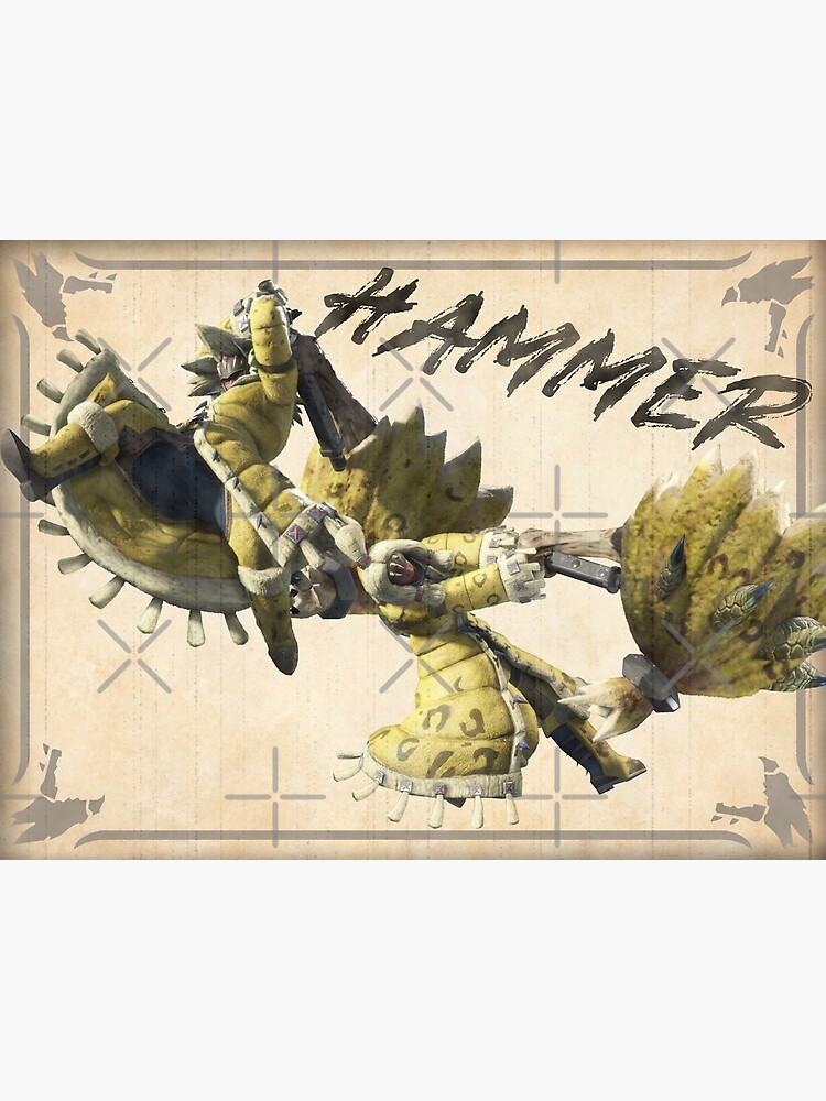 "Monster Hunter Rise - Hammer" Poster by VelvetZone | Redbubble