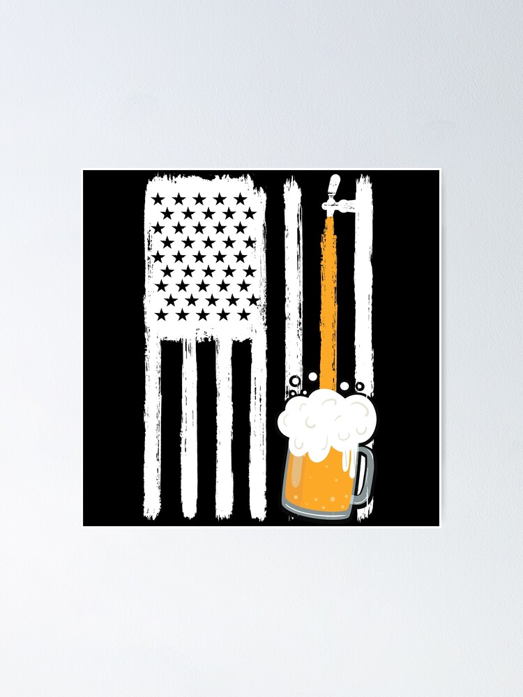"Craft Beer American Flag - 02" Poster by Respire2020 | Redbubble