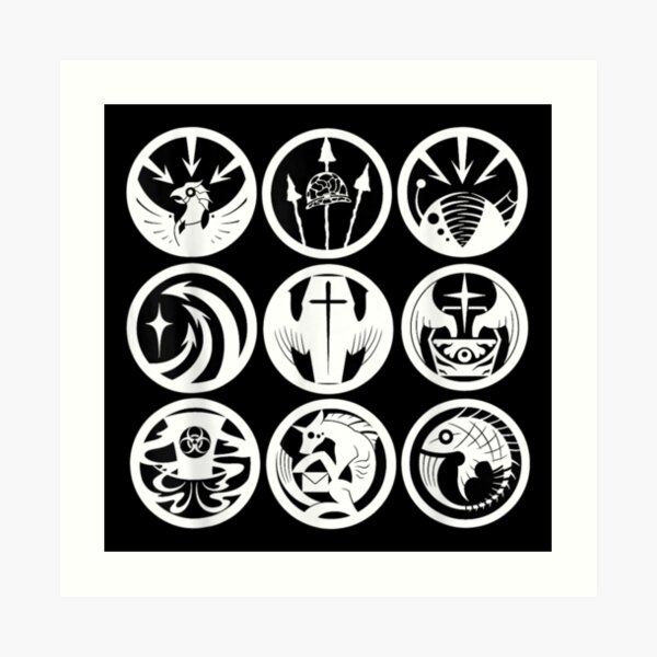 "9 SCP Factions Logos Foundation" Art Print for Sale by clamourprospect ...