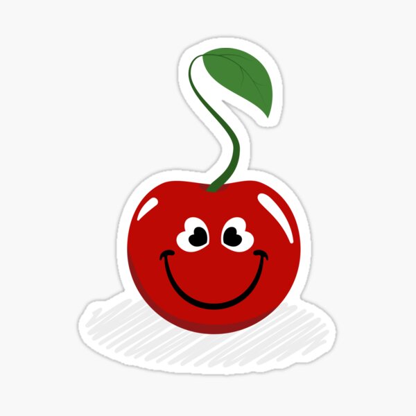 "Smiling Cherry" Sticker for Sale by NewagePatterns | Redbubble
