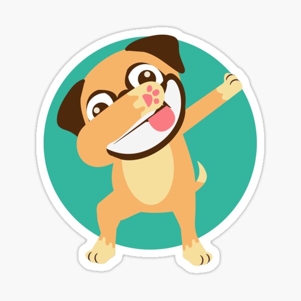 Pug Dabbing Stickers | Redbubble