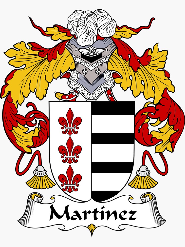 "Martinez Coat of Arms/Family Crest" Sticker for Sale by William Martin ...