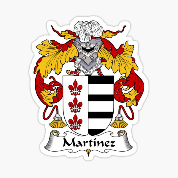 "Martinez Coat of Arms/Family Crest" Sticker for Sale by William Martin ...