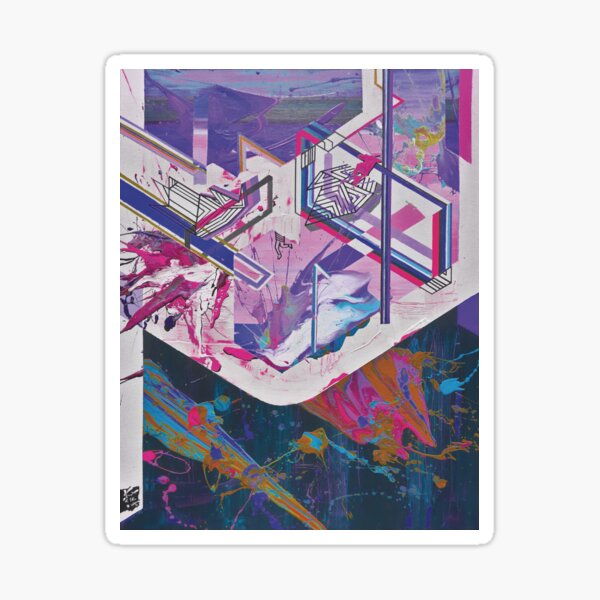 "Neon Purple Cyberpunk Street Art" Sticker for Sale by Kacixart | Redbubble
