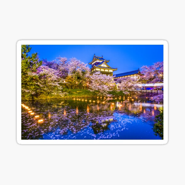 "japan castle sakura flower cherry blossom" Sticker for Sale by NoKap ...