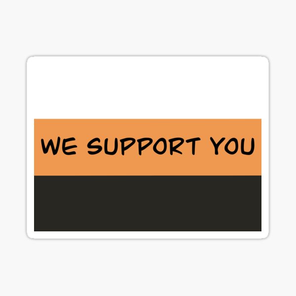 "System Pride Flag "We support you"" Sticker by Me-but-Plural | Redbubble