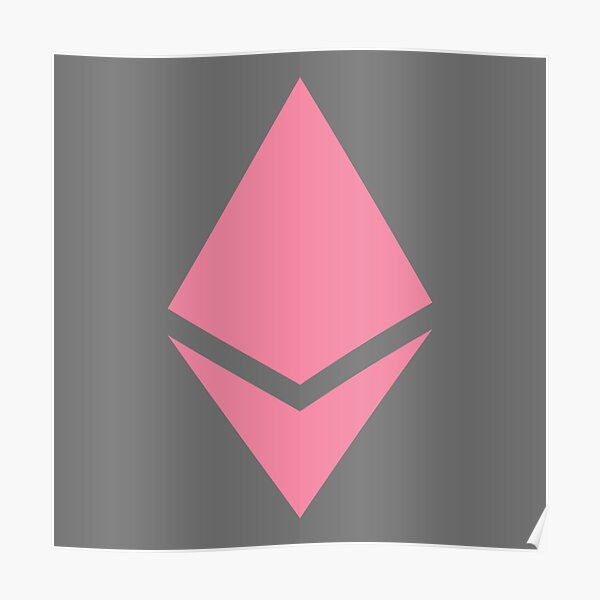"2D Pink Ethereum Logo" Poster for Sale by Unworldly | Redbubble
