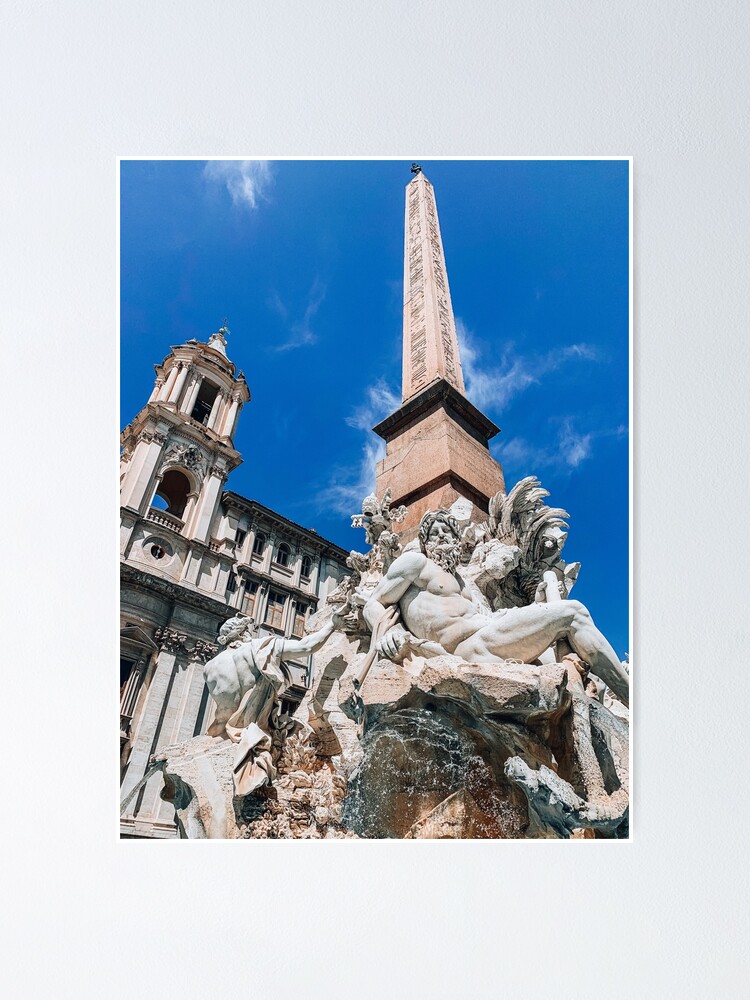 "Spring - Rome Italy Piazza Navona" Poster for Sale by ydenisey | Redbubble