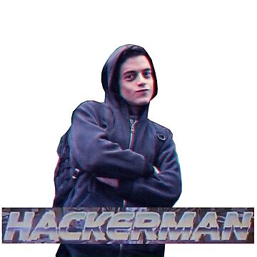 "HACKERMAN -Mr Robot " Sticker for Sale by jackthedoggo | Redbubble