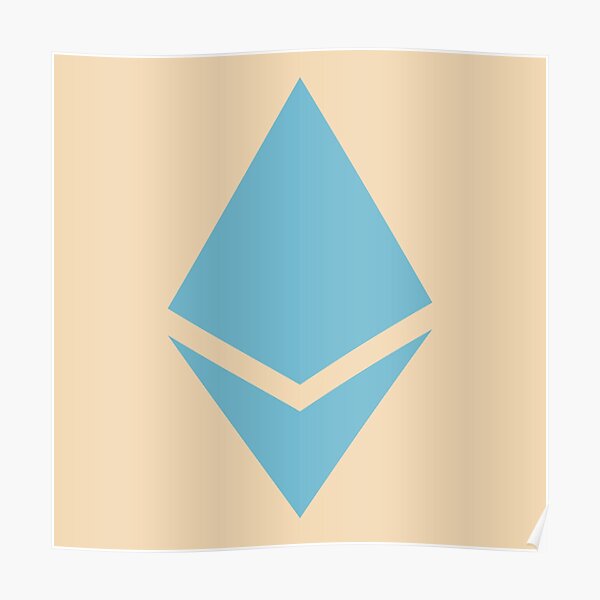 "2D Light Blue Ethereum Logo" Poster by Unworldly | Redbubble