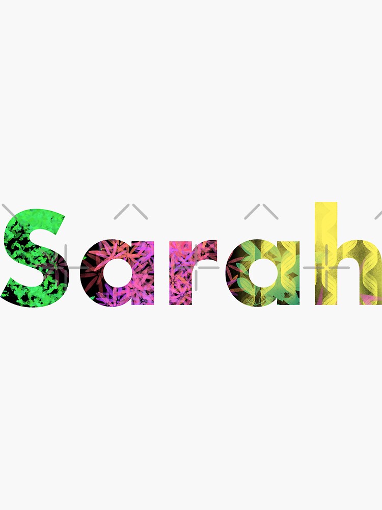 "Sarah Custom name" Sticker for Sale by ReniCreative | Redbubble