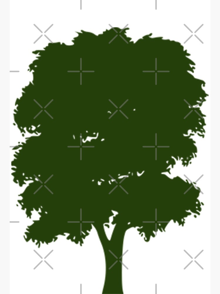 "Green tree silhouette on transparent background" Poster for Sale by ...