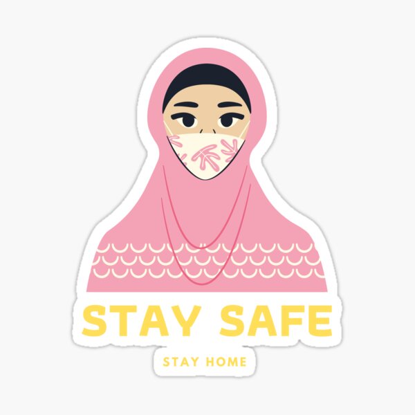 "Stay safe " Sticker by alQadr97 | Redbubble