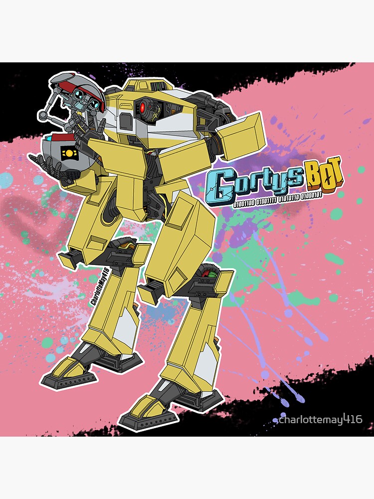 "Gortys x Loader Bot (Smashcard) - Pink" Sticker by 416Lottie | Redbubble