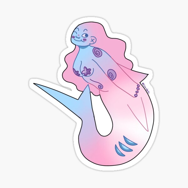 "Trans Pride Tiger Shark Mermaid" Sticker for Sale by lizardgills ...