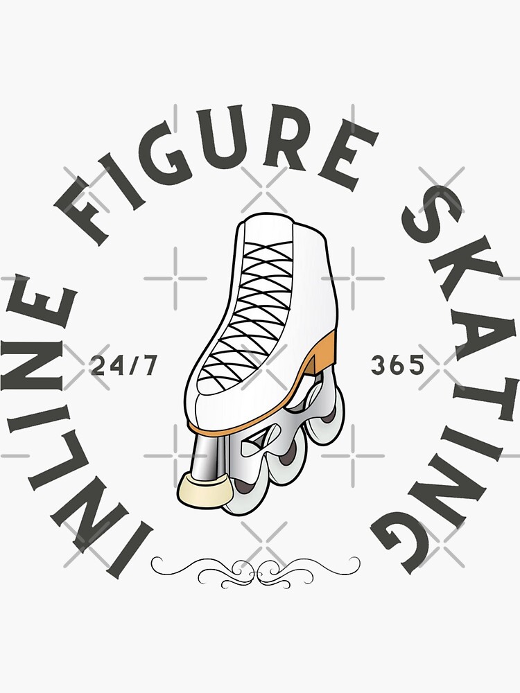 Pegatina «Inline Figure Skating skate classic logo» de InlineFigureSka ...