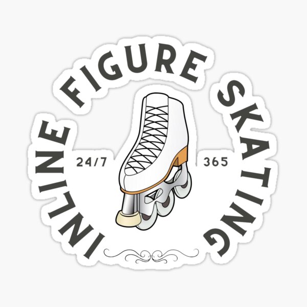 "Inline Figure Skating skate classic logo" Sticker for Sale by ...