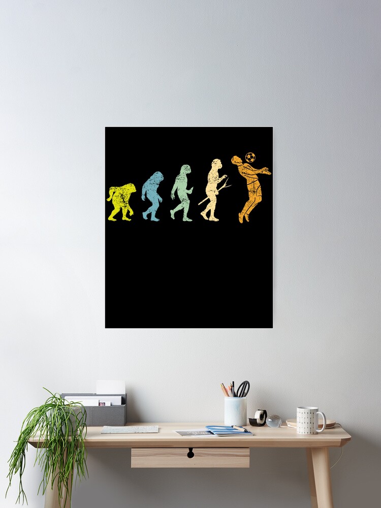 "Soccer player Evolution" Poster for Sale by Shirtcaesar | Redbubble