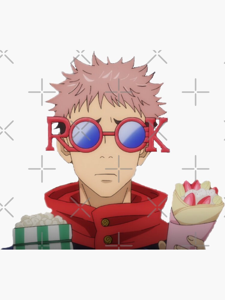 "Yuji Itadori ROOK glasses Jujutsu Kaisen" Sticker for Sale by Solei5 ...